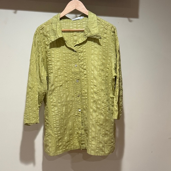 cut loose | Tops | Cut Loose Chartreuse Buttonup Shirt | Poshmark